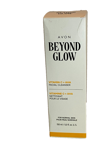 BRAND NEW IN BOX AVON BEYOND GLOW VITAMIN C + AHA FACIAL CLEANSER 5 FL ...
