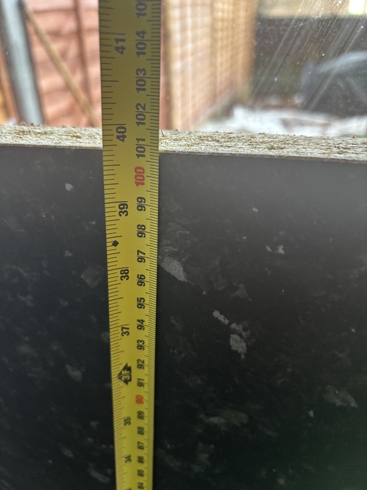 1m off cut - Laminate Kitchen Worktop | Countertop - Dark Slate Matt ...
