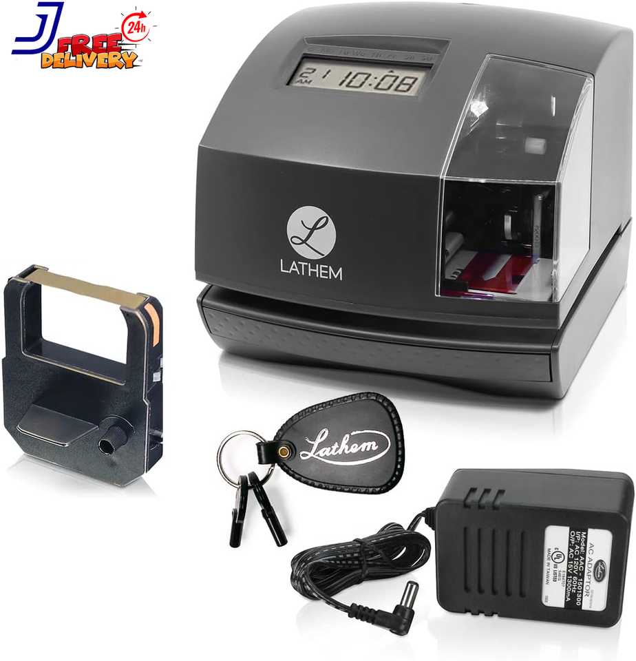 Lathem 1600e Time Clock Punch Machine & Document Stamp Time Keeping ...