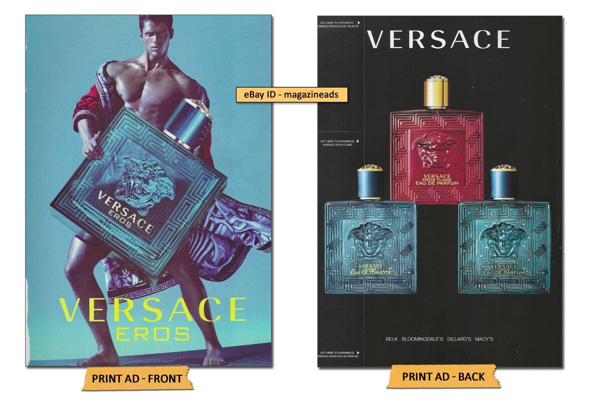 Brian Shimansky Versace VERSACE Fragrances 2 Page Magazine PRINT AD