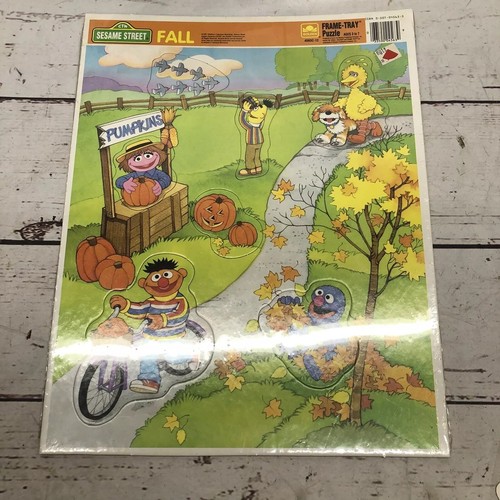 Vintage Golden Frame Tray Puzzles Sesame Street 1991 New Sealed | eBay