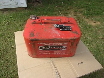Quicksilver Mercury OMC Outboard 6 Gallon Remote Red Metal Gas Tank ...