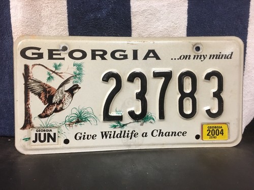 2004 Georgia License Plate (Give Wildlife A Chance) | eBay