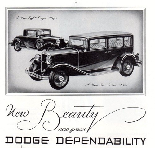 Vintage print auto car ad Dodge Eight Coupe Six Sedan General Electric ...