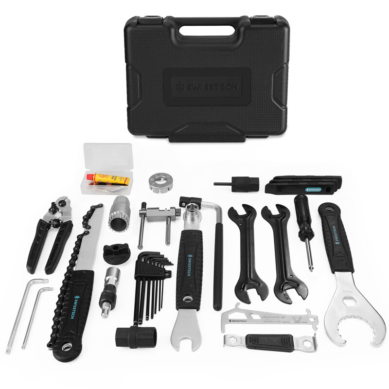 Swiss+Tech 30PC Bike Repair Tool Kit Bicycle Maintenance Tool Set w ...