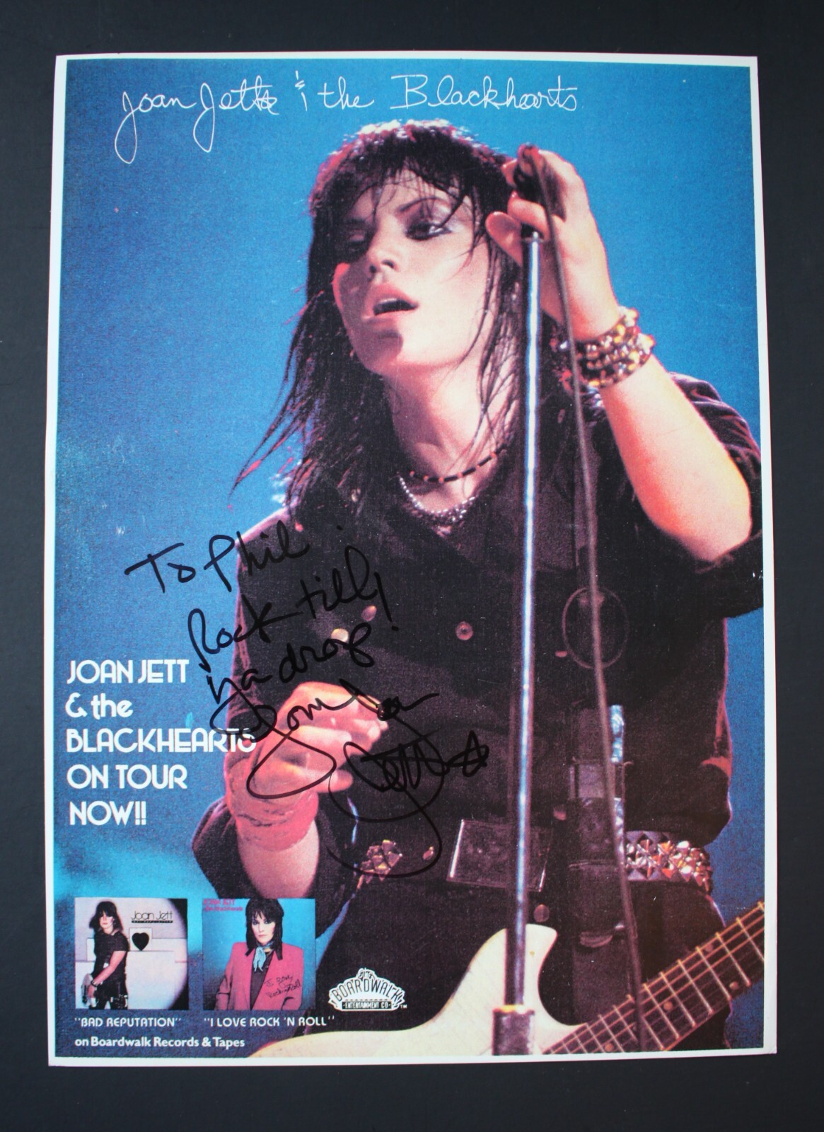 Autographed Hand Signed JOAN JETT & The Blackhearts Promo Poster 11" x ...