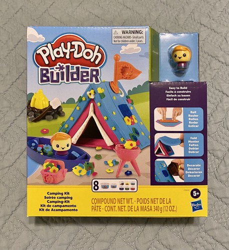 Play-Doh Builder Camping Kit Building Toy for Kids 5 Years and Up with ...