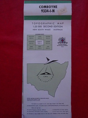 COMBOYNE-NSW-TOPOGRAPHIC MAP 9334-1-N--1:25 000 SECOND EDITION 1983 ...