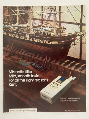 Kent Micronite Filter Cigarettes Vintage 1973 Print Ad | eBay