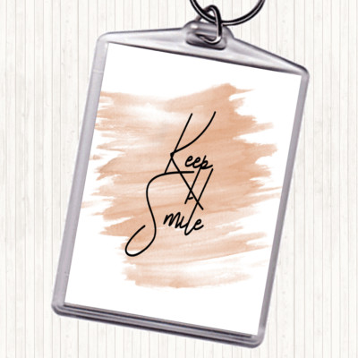 Watercolour Keep A Smile Quote Bag Tag Keychain Keyring | eBay UK