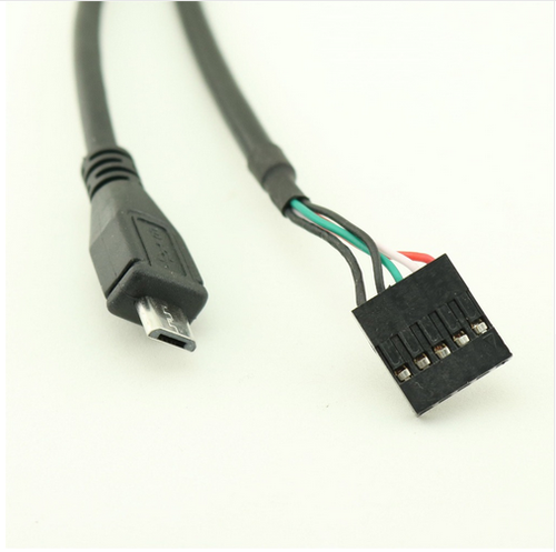 Micro USB 5pin Male to 5Pin Female 0.1" USB Header PCB Motherboard ...