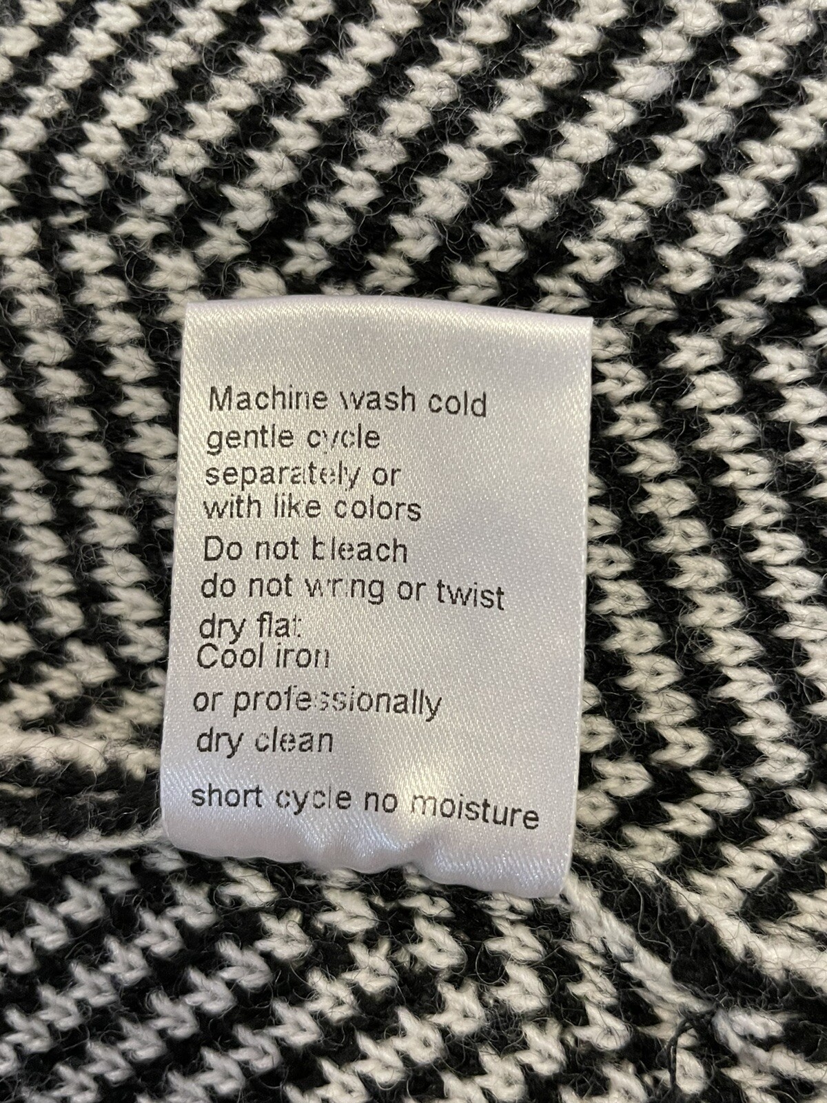 Gio & Gio Made In Italy Wool Blend Black White Cardigan Sweater Small ...