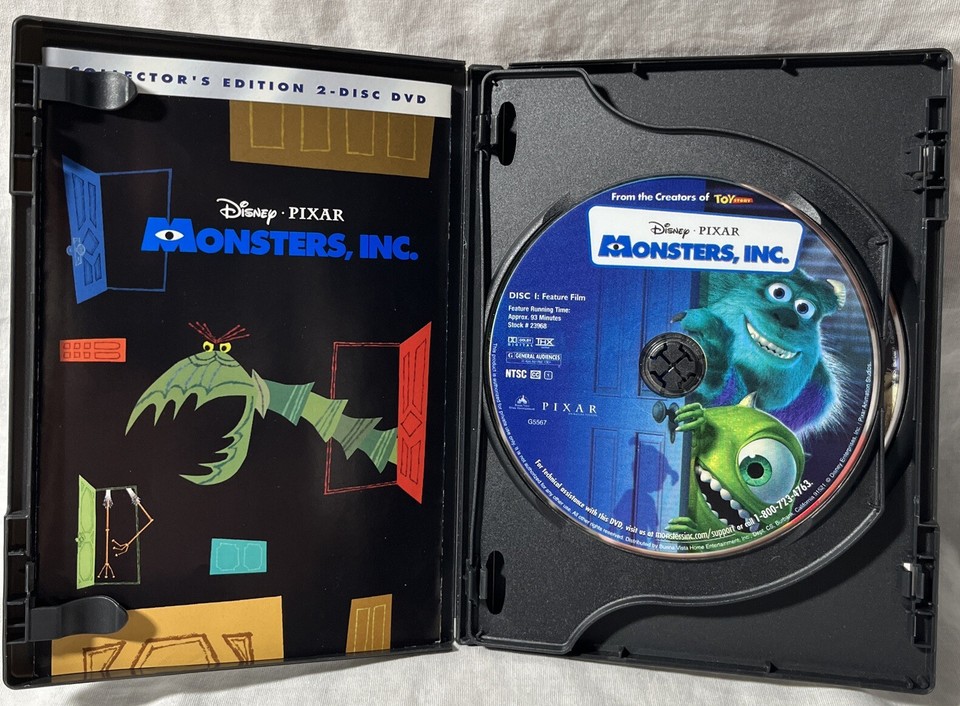 Monsters, Inc. (DVD, 2002, 2-Disc Set, Collectors Edition, Rated G ...