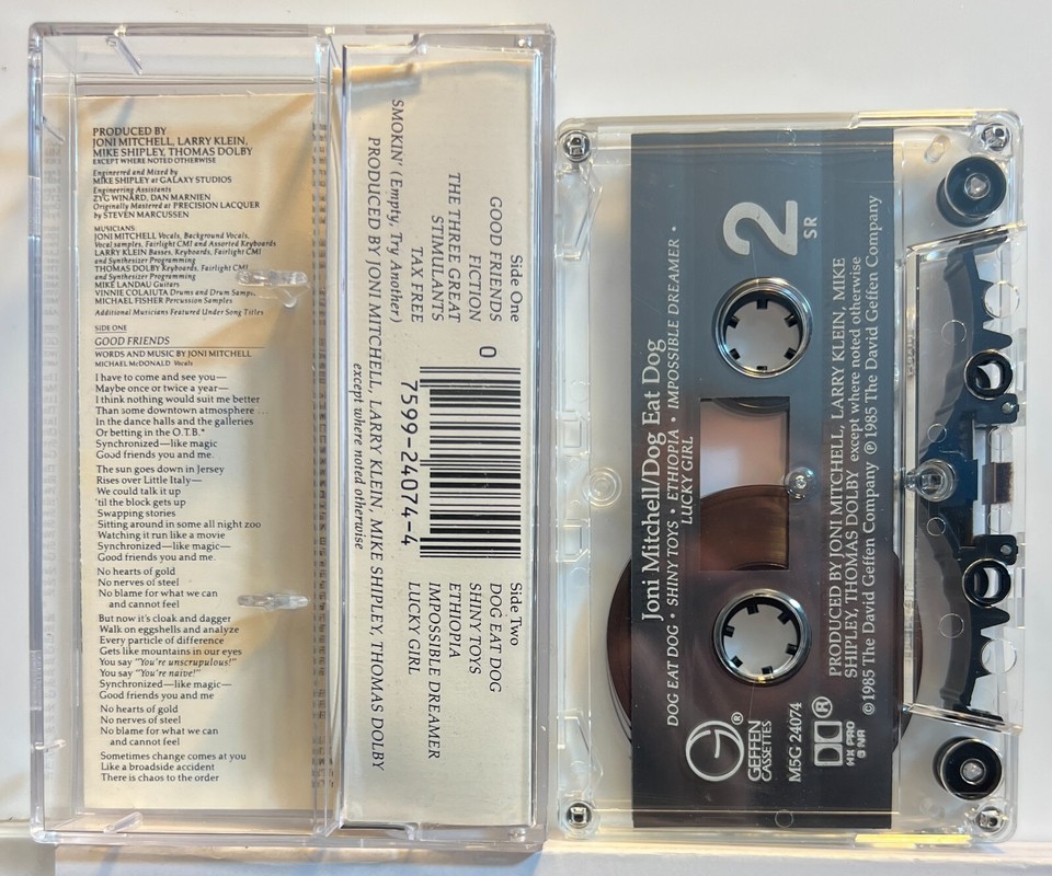 Joni Mitchell : Dog Eat Dog (Cassette Tape Geffen) *Rare* *Very Good ...