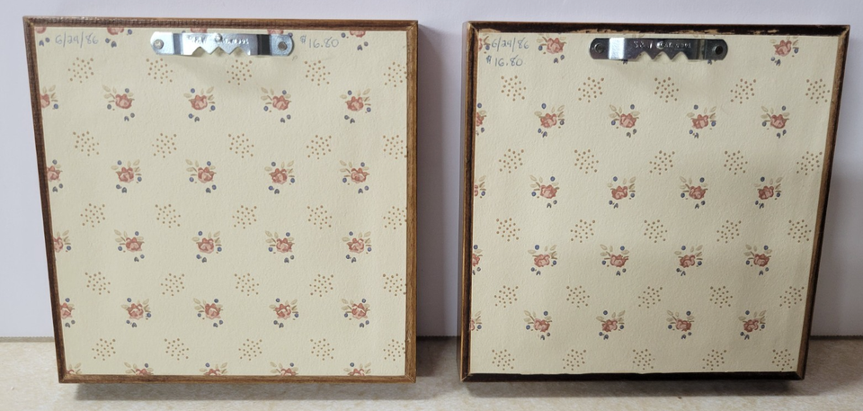 Set 2 Mini Framed Pictures Theorem Fruit M. Roff Decor Fabric Cottage ...