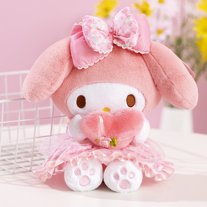 25Cm！pink My Melody Hug Heart Plush Toy Stuffed Anime Cartoon Doll ...