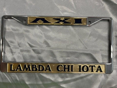 Lmbda Chi Iota License Plate Frame, Inlay, New, Made in USA | eBay