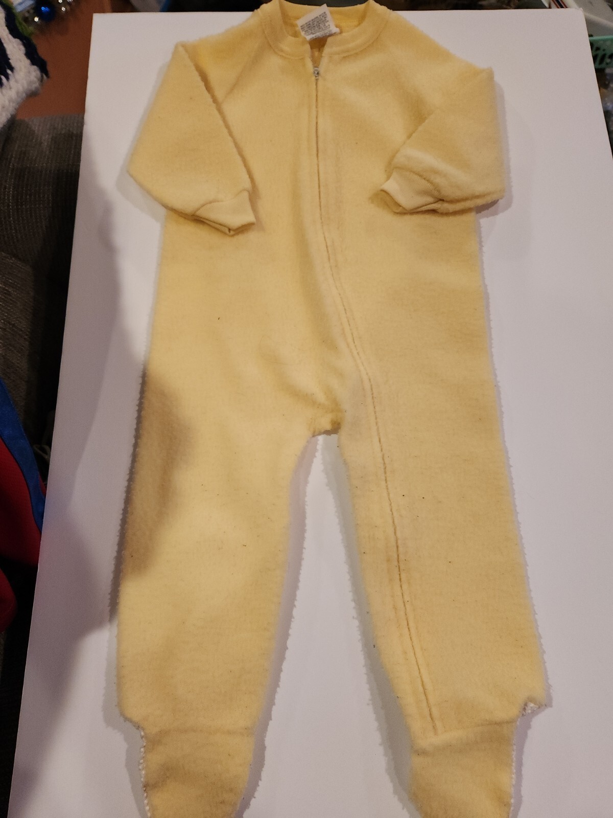 Vintage Dr Denton Baby Boys Girls Infant Yellow Footie Pajamas Sz 18mo ...