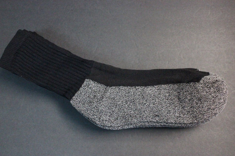 4 Pair's Men's/Women's 9-11 CREW padded Socks Cotton BLACK Gray Bottom ...