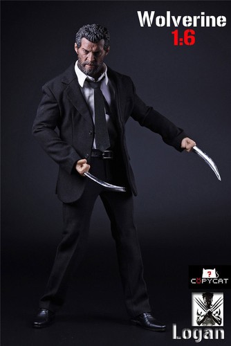 1/6 Wolverine Logan Suit Clothes Set with Claw Shoes Shirt For 12 ...