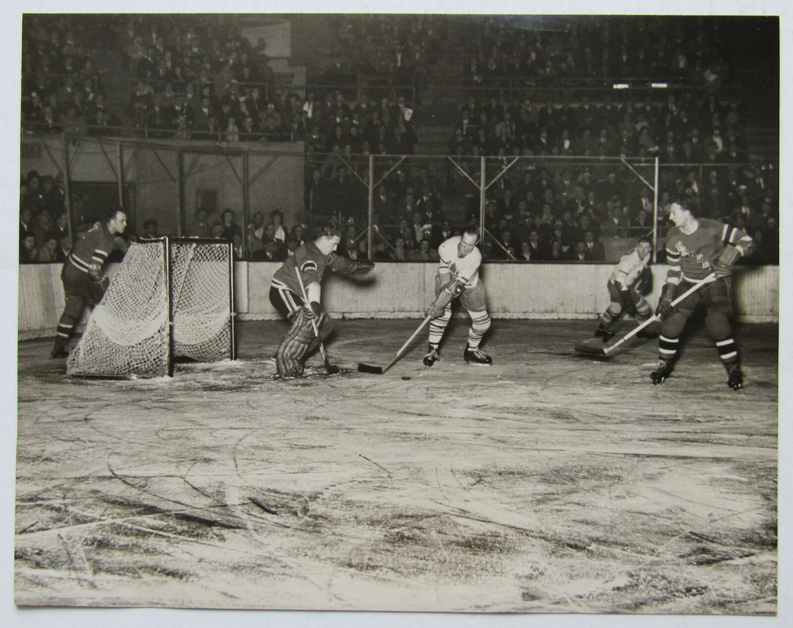 1940s Vintage NHL Hockey Game Photo Toronto Maple Leafs vs New York ...