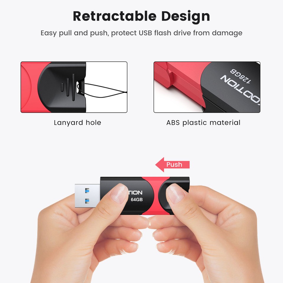 LOT 32GB 64GB 128GB USB 3.0 Flash Drive Memory Stick Retractable Thumb ...