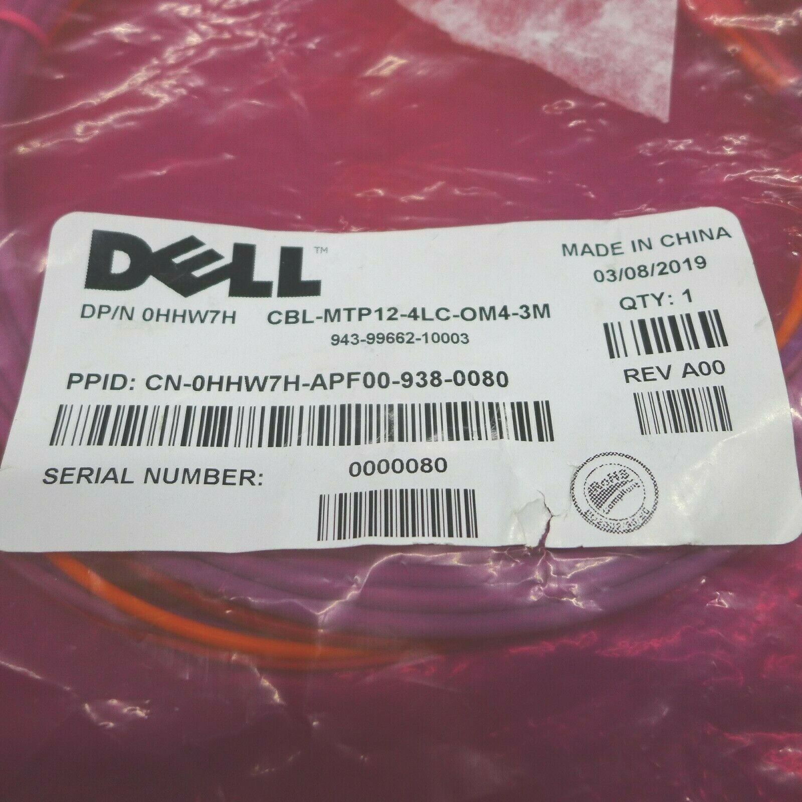 Dell Om4 MTP to 4xlc Optical Breakout Networking Cable 3m HHW7H for ...