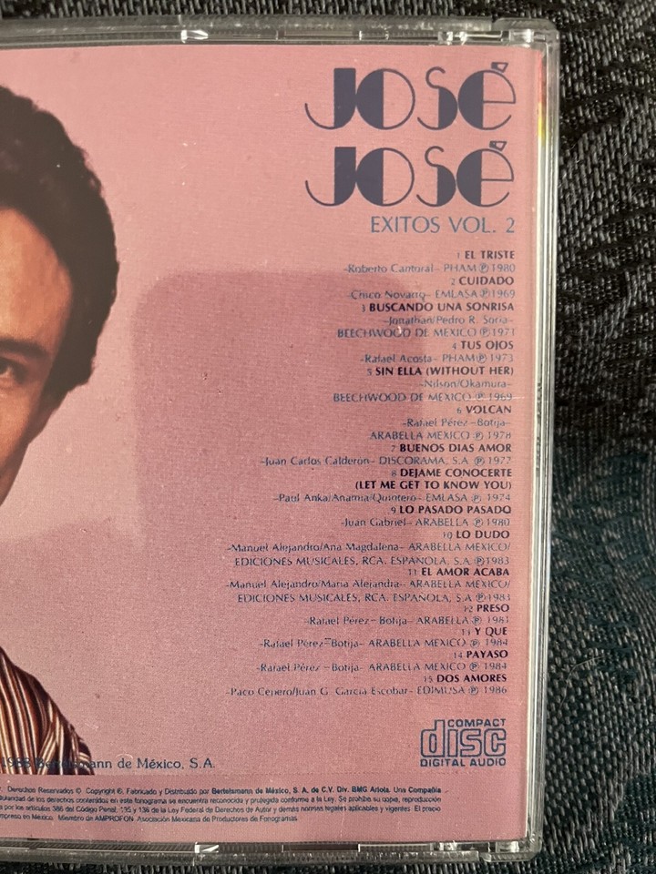 JOSE JOSE EXITOS VOL 2. Rare Vintage Great Gift | eBay