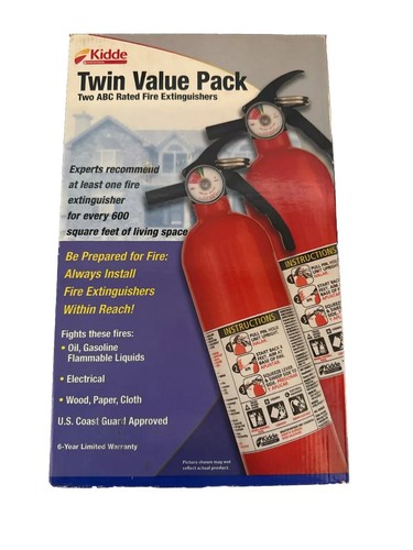 Kidde USCG Approved Twin Pack Fire Extinguishers 21010260MTL | eBay