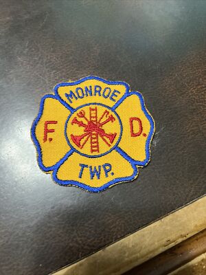 Vtg Obsolete Fire Department Patch Monroe Township | eBay