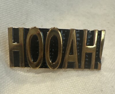 US ARMY HOOAH TEXT HAT/LAPEL PIN MEASURES 1 AND 1/8 BROOCH BADGE | eBay