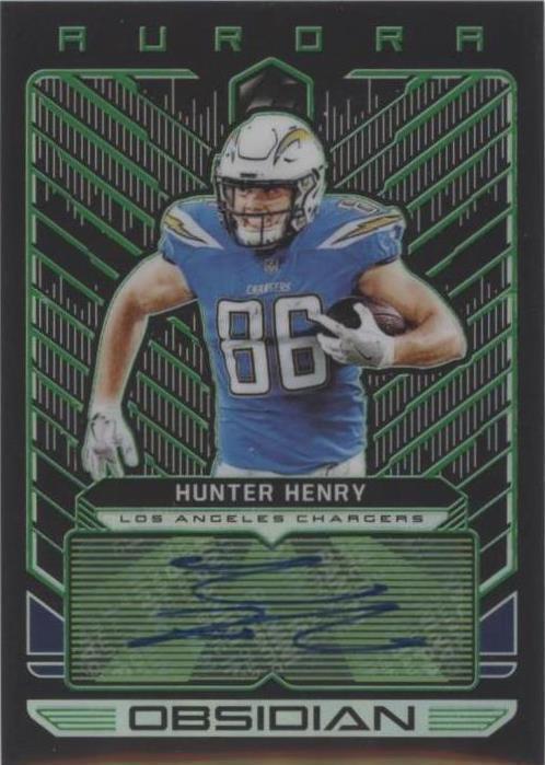2019 Panini Obsidian - Aurora Autographs Hunter Henry #AA-HHE Electric ...