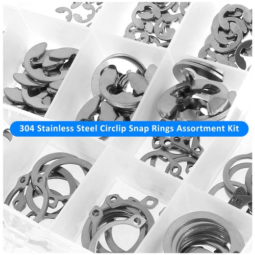 300Pcs E-Clips Assortment Set M1.5-M10 304 Stainless Steel C-Clips ...