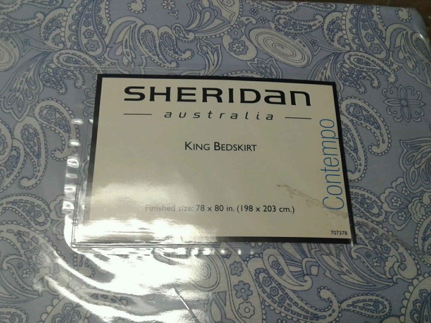 SHERIDAN AUSTRALIA CONTEMPO BLUE PAISLEY DUVET COMFORTER,FLAT SHEET ...