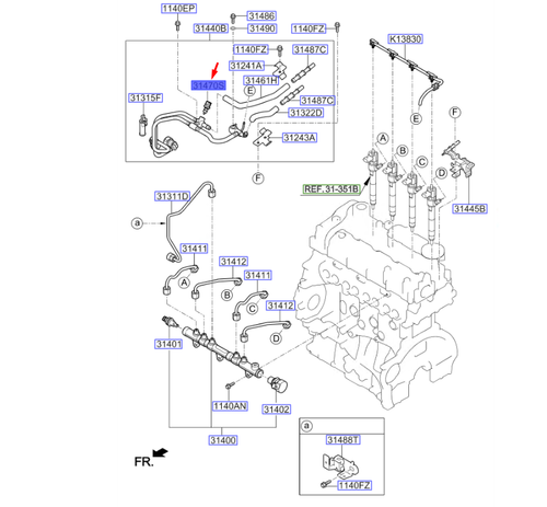 KIA SPORTAGE QL MK4 Fuel Temperature Sensor 314702A400 NEW GENUINE | eBay