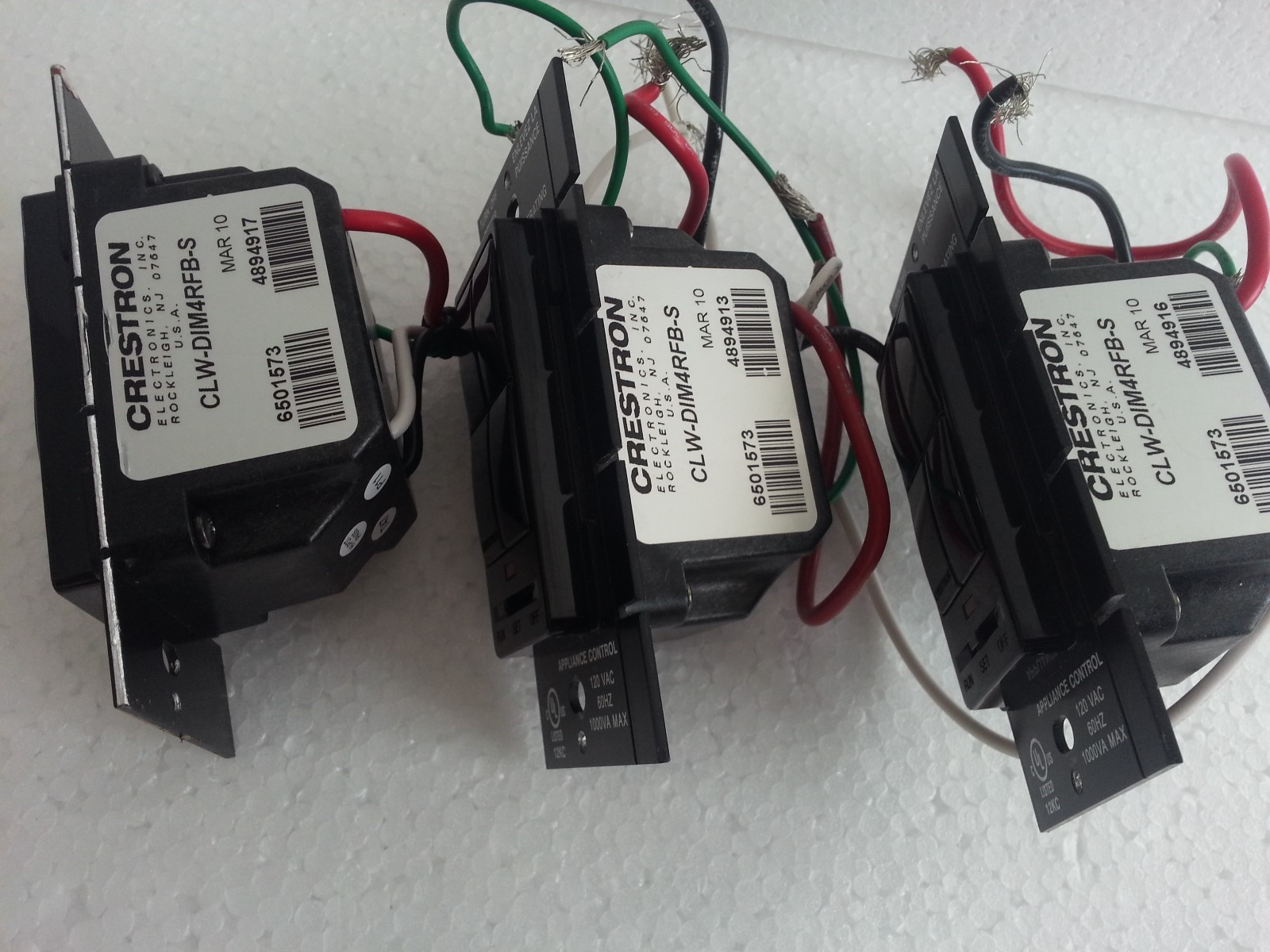 CRESTRON CLW-DIM4RF CLW-DIM4RFB INFINET WALL BOX LIGHT DIMMER AND ...