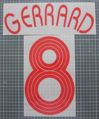 2006-2007 Liverpool GERRARD #8 Print Name Number Set CUP Kit REDs | eBay