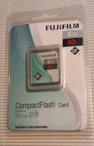 New Fujifilm 4GB 40x Compact Flash Digital Camera Memory Card Sealed ...
