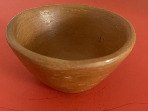 Vintage Yellow-ware Pottery Clay 4" Bowl Signed | eBay
