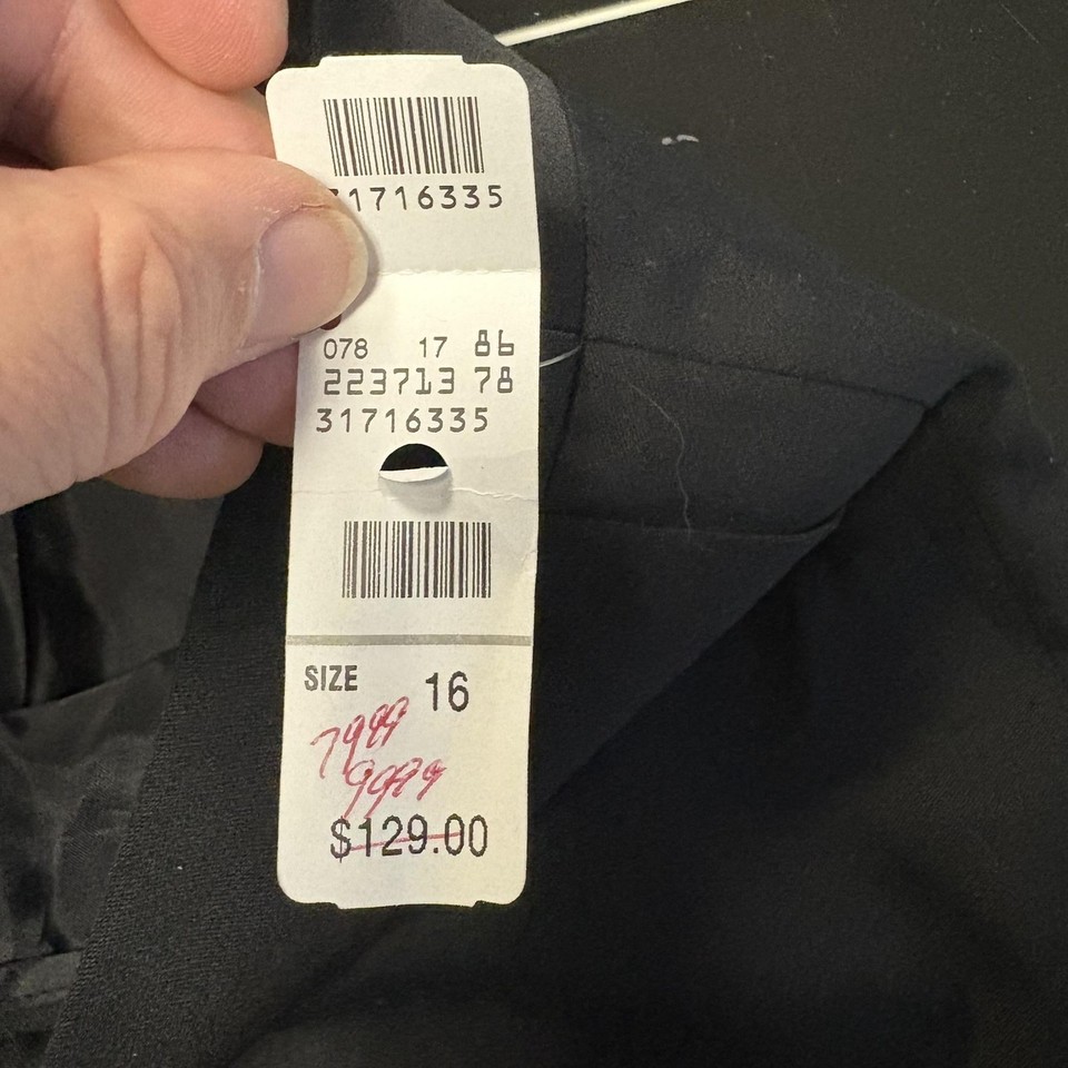 Talbots Pants Womens 16 Black Wool Blend Lined Dress Slacks Career ...