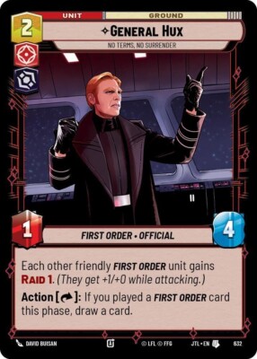 General Hux Foil - JTL 632 NM - Star Wars Unlimited | eBay