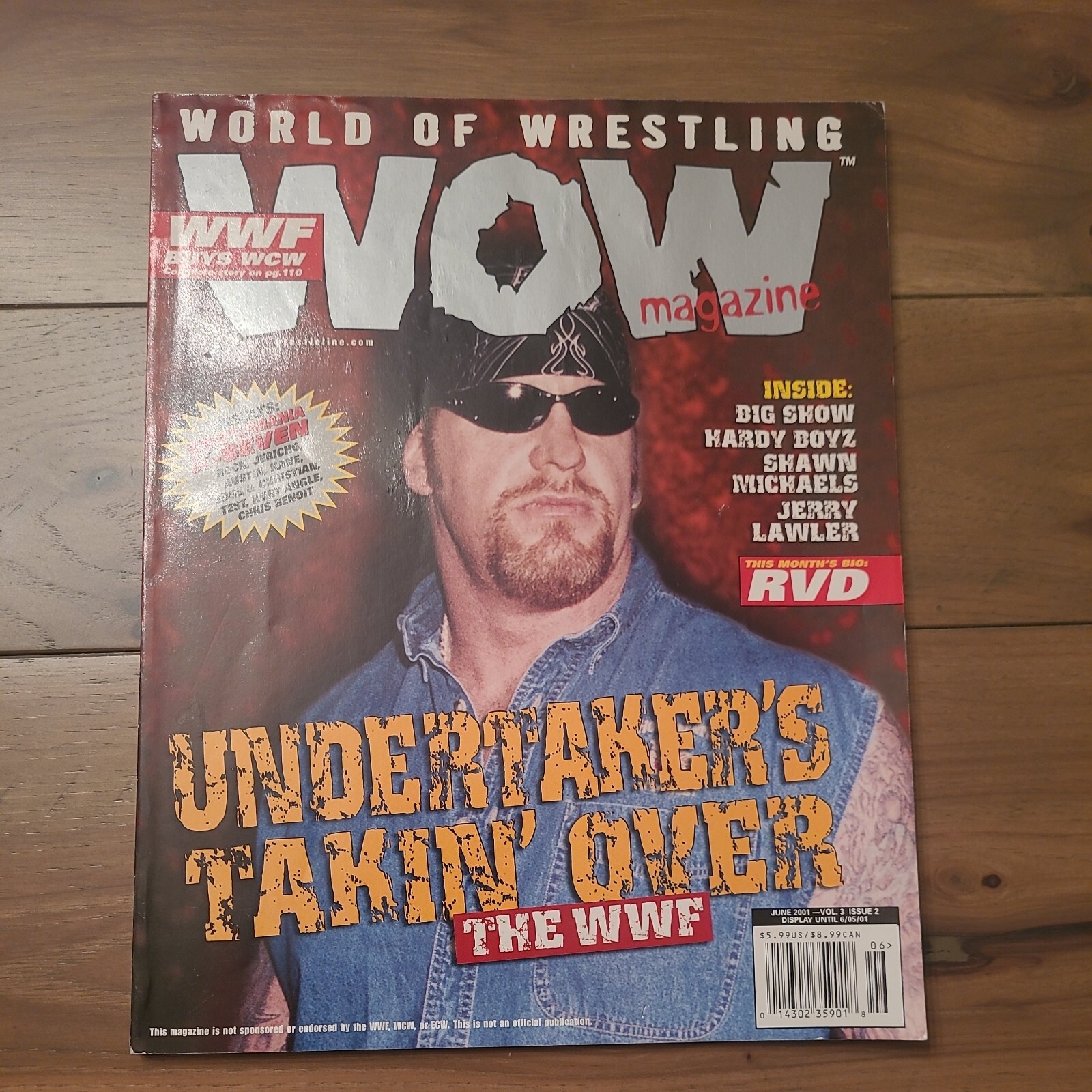 June 2001 World Of Wrestling Magazine. The Undertaker. K2491 | eBay