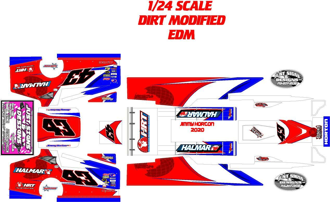 EDM MUDBOSS DIRT MODIFIED 1X24 SCALE JIMMY horton 2020 THEME WRAP KIT ...