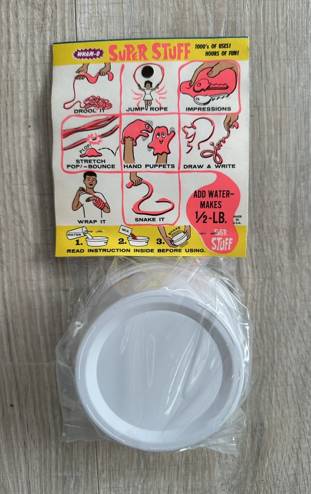 VINTAGE 1967 RARE IN BOX STORE DISPLAY WHAM-O SUPER STUFF WITH 6 ...