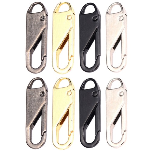 8 Pcs Zipper Pull Coats Zippers Fasteners Pieces Detachable Tabs Tags ...