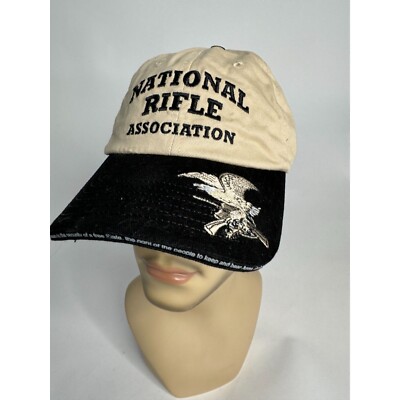 NATIONAL RIFLE ASSOCIATION NRA Khaki Cap OS Adjustable TAN COTTON BLEND ...