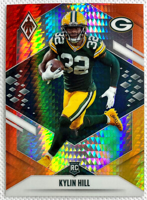 2021 Panini Phoenix Kylin Hill Rookie Fire Burst Card RC #177 Green Bay ...