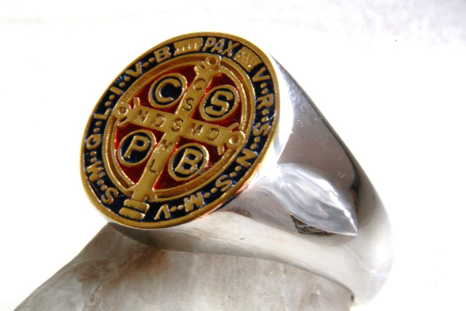 Benedikt Kreuz Benediktussegen Benediktus Medal Vatican Seal Ring / 409 ...