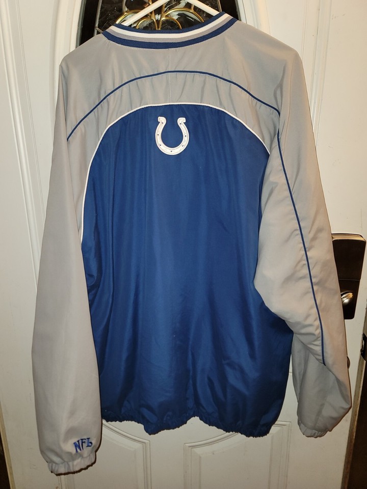 NFL Indianapolis Colts Size XXL V Neck Windbreaker Pullover Jacket See ...