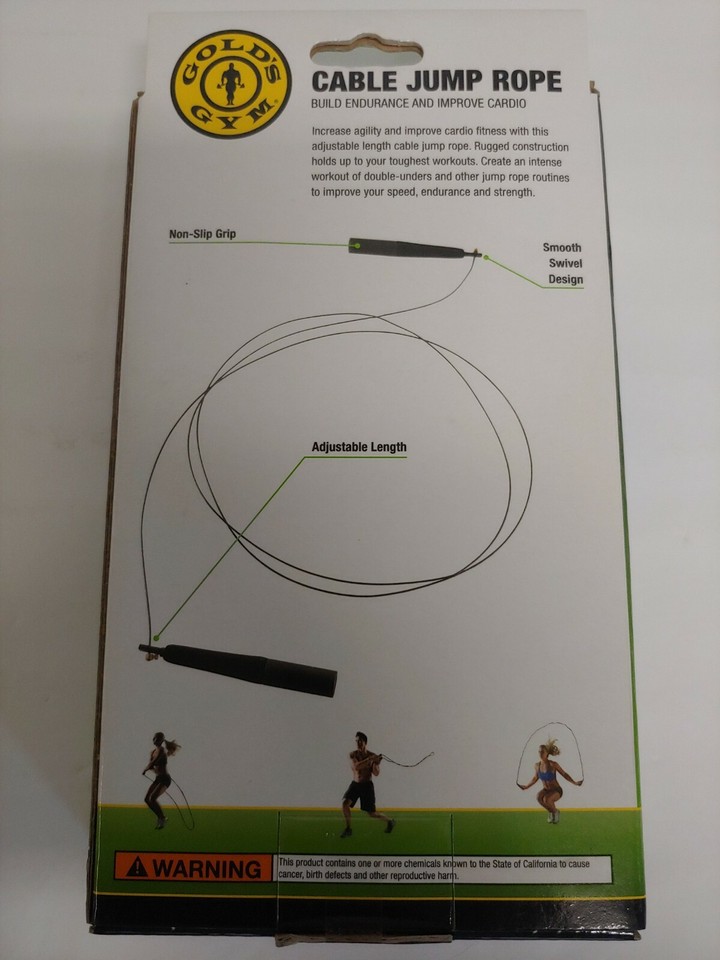 Golds Gym Cable Jump Rope - Adjustable to 116 in Length - Build & Tone ...